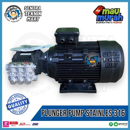 Jual SWRO Plunger pump 8Lpm 100Bar 1.5KW LB0810 pompa swro Motor 2Hp ...