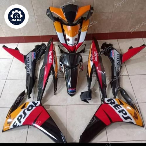 Jual COVER FULL BODY HALUS MOTOR HONDA BLADE NEW 110+STRIPING REPSOL ...