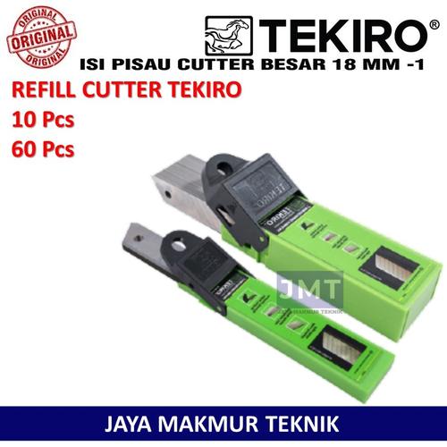 Jual TEKIRO Refill Isi Pisau Cutter Tekiro 18mm 10 Pcs 60 Pcs Original ...