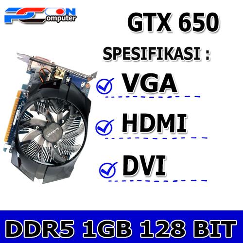 Jual VGA Card GTX 650 1GB 128BIT DDR5 ALL MERK - Kota Bekasi - PC ON ...
