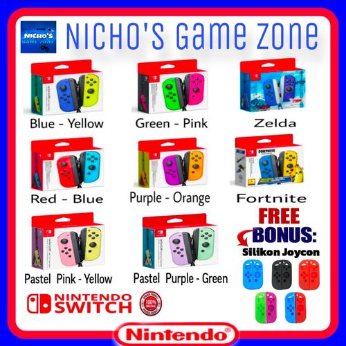 Jual Nintendo Switch Joy con/Joycon Neon Colour R/L - Green/Pink ...