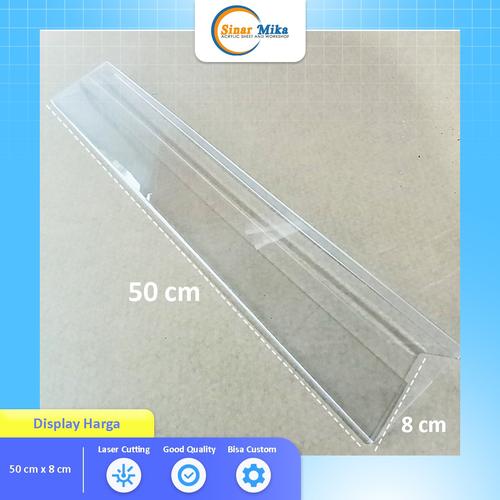 Jual Label Display Harga Acrylic /Akrilik Product Price Tag Ukuran 50 x ...