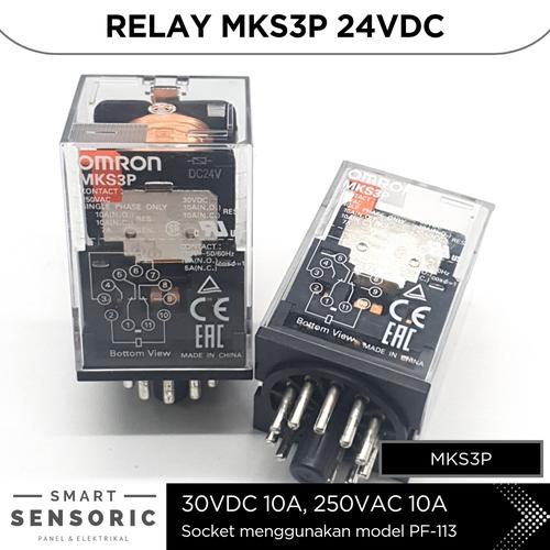 Jual Omron MKS3P 24v DC Relay 11 Pin Original MKS-3P Socket Bulat ...