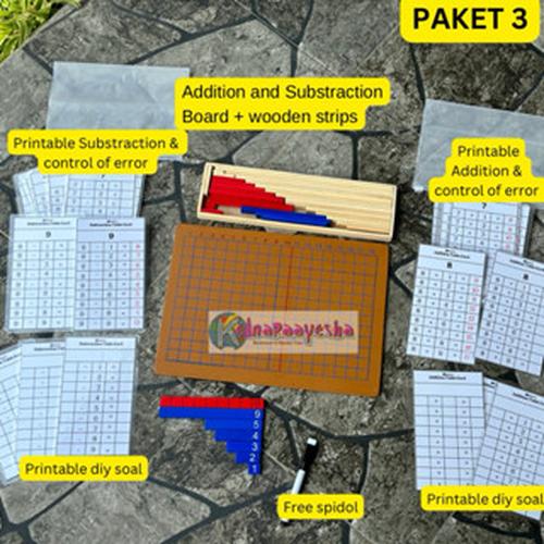 Jual Montessori Addition and substraction with printable / mainan ...