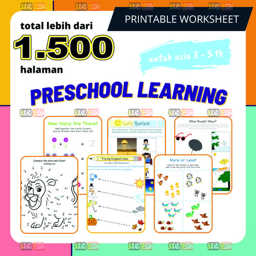 Jual LEARNING / PRINTABLE WORKSHEET / LEMBAR AKTIVITAS ANAK / PAKET ...