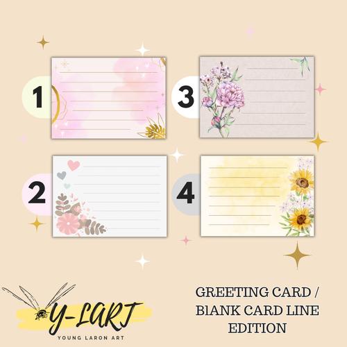 Jual YLart BLANK CARD LINE EDITION / Kartu Ucapan Kosong / Greeting ...