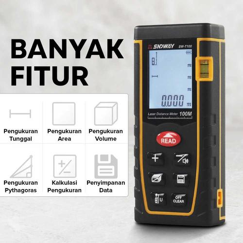 Jual Laser Discante 100 Meter Alat Pengukur Ukur Jarak Volume Range ...