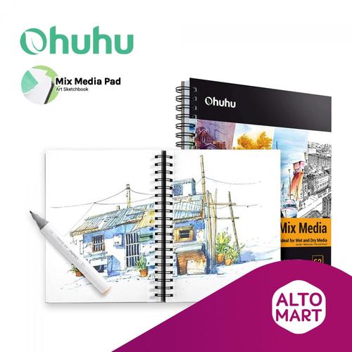 Jual OHUHU Mix Media Pad Sketchbook Buku Gambar Notebook Sketsa - 10x7 ...