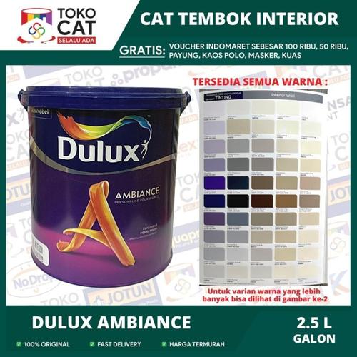 Jual Cat Tembok Interior Dulux Ambiance Tinting ( Bisa Request Warna ) 2.5L - Kota Bekasi - Toko ...