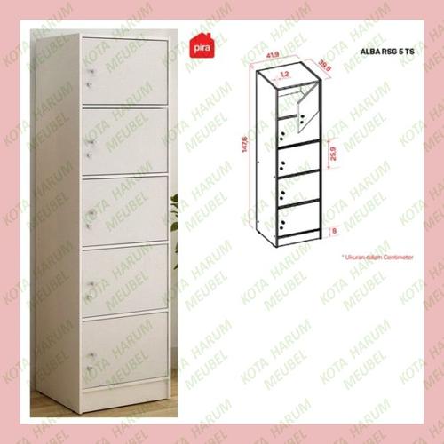 Jual locker 5 pintu pakai kunci alba rsg 5 ts pira metropolis putih ...