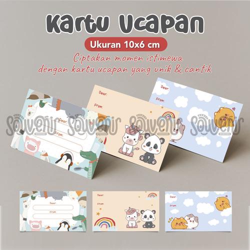 Jual KARTU UCAPAN KARAKTER | GREETING CARD| DEAR BLANK CARD | BISA DI ...