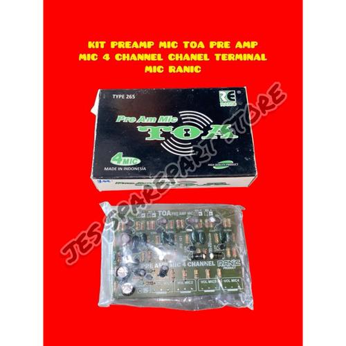 Jual KIT PREAMP MIC TOA PRE AMP MIC 4 CHANNEL CHANEL TERMINAL MIC RANIC ...