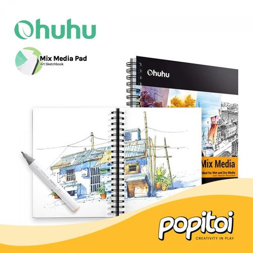 Jual OHUHU Mix Media Pad Sketchbook Buku Gambar Notebook Sketsa - 10x7 ...