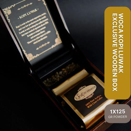 Promo Indonesia Kopi Luwak Exclusive Wooden Box 125 gr Powder Cicil 0% ...