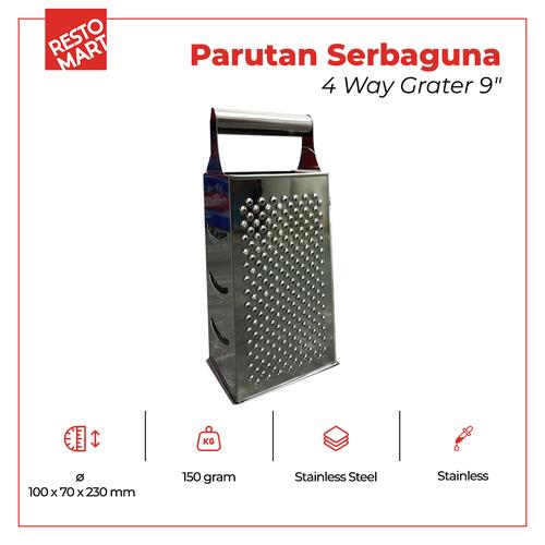 Jual Parutan Serbaguna /4 Way Grater 9" RESTOMART SS(2712014) - 2pcs ...