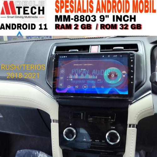 Jual Head Unit Android Mtech 9 inch OEM New Rush/Terios 2018 UP Soket ...