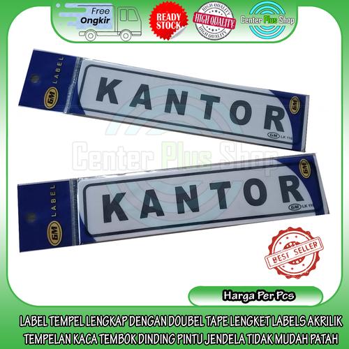 Jual LABEL KANTOR TEMPEL PAPAN STIKER PETUNJUK RUANGAN STICKER TEKS ...