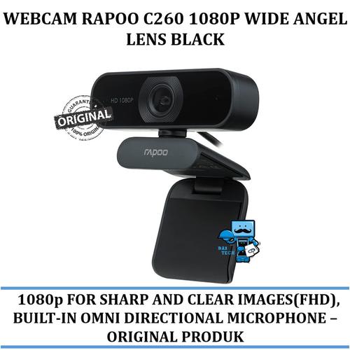 Jual Webcam Rapoo C260 1080p Wide Angel Lens Black - Original Produk ...