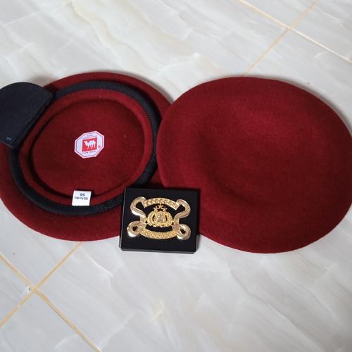 Jual jual baret reskrim camel+ emblem terbaru, dan termurah!!! merah ...
