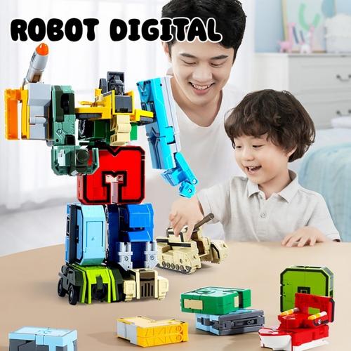 Jual Number Robot Transformer Robot Angka Mainan Edukasi Anak - Kab ...