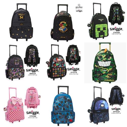 Jual Smiggle Trolley Backpack Ariel, Black Cat, Minecraft/tas Koper ...