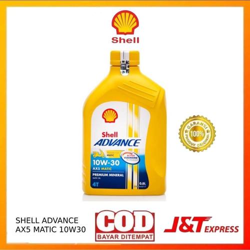 Jual Shell AX5 Matic Scooter 800ml Oli Mesin Motor Matic PCX Vario Beat ...