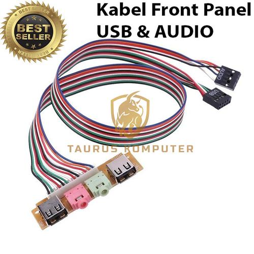 Jual KABEL FRONT PANEL USB DAN AUDIO JACK 3.5MM / SOUND UNTUK PC CPU ...