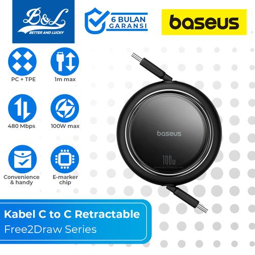Promo BASEUS Free2Draw Kabel Type-C to Type-C 100W Mini Retractable PD ...