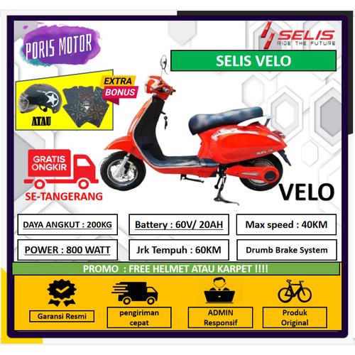 Jual SELIS Motor Listrik Velo 800W garansi Resmi - Merah - Kota ...