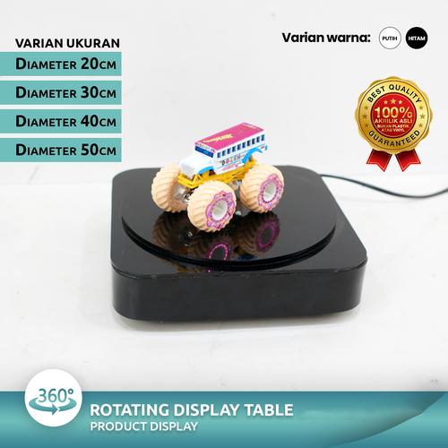 Jual Rotating Table Display Round Alas Putar Foto Video - Hitam ...