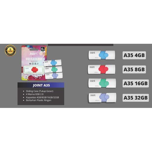 Jual FLASHDISK 4,8,16,32 GB JOINT A35 SLIDE ORIGINAL GARANSI RESMI ...