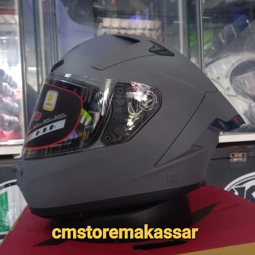 Jual Helm ALV Genesis Full Face SNI Gorilla Gray Doff Model Mirip KYT ...