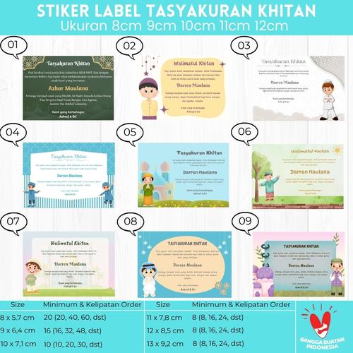 Jual Stiker Khitan Stiker Walimatul Khitan Sticker Khitanan - 01, 8 x 5 ...