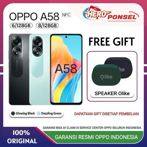 Promo OPPO A58 RAM 8/128GB NFC | OPPO A 58 RAM 6/128 NFC GARANSI RESMI ...