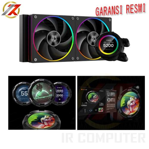 Jual ID-COOLING SL240 SPACE w/ LCD Display AIO CPU Water Cooling - Kota ...