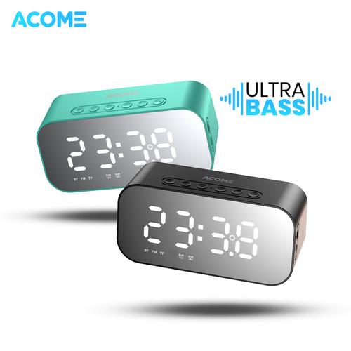 Jual Acome A5 Speaker Bluetooth 5.0 Jam Alarm LED Display Ultra Bass ...