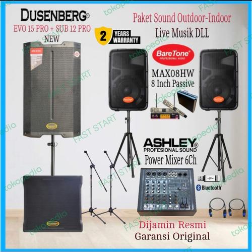 Promo Paket Sound System Outdoor-Indoor Dusenberg EVO15 Pro 2 Speaker 8 ...