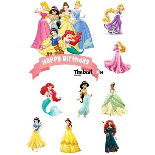 Jual Topper Cake Disney Princess / Topper Cake Custom Nama Umur - Kota ...