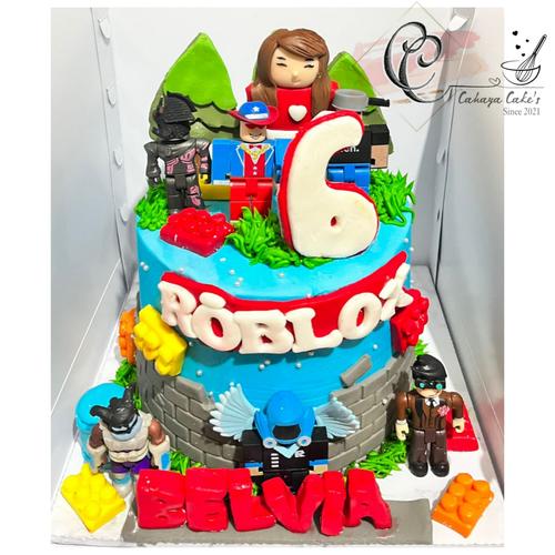 Jual Roblox Cake / Kue Ulang Tahun Roblox / Kue Ultah Anak Robot Roblox ...