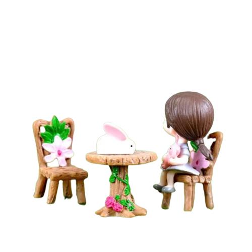 Jual Hi Keramik Miniatur Topper Kue Resin Bangku Meja Hiasan Aquarium ...