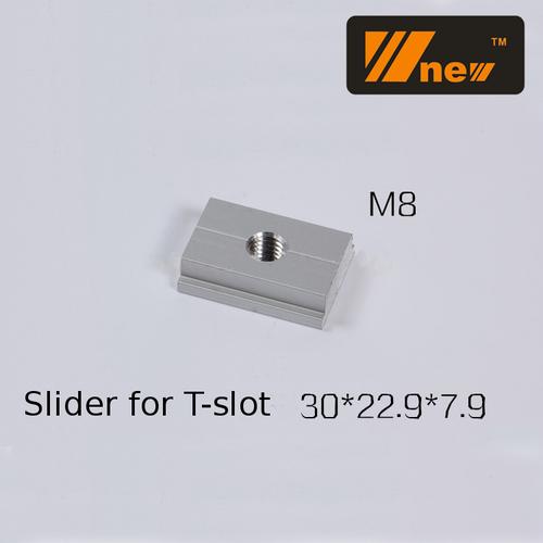 Jual T-track T-slot miter slider bar M6 M8 10cm 20cm 30cm W-New - M8 ...