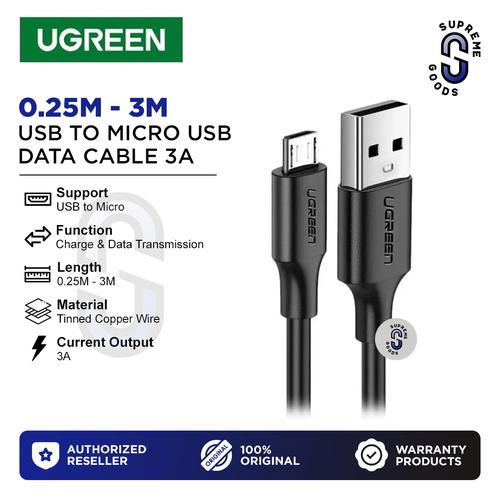 Promo UGREEN Kabel Data Micro USB 3A Fast Charging Cable 18W Casan ...