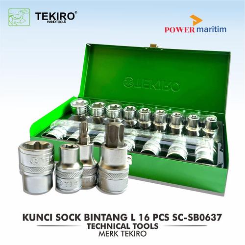 Jual Kunci Sock Bintang L Merk Tekiro Type SC-SB0637 Star Bit Socket Key - Kota Surabaya - Power ...