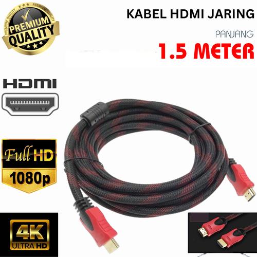 Jual Kabel HDMI 1.5M / 3M / 5M Serat Jaring Cable 1.5 Meter / 3Meter ...