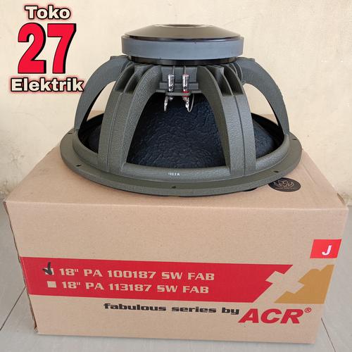 Jual Speaker ACR Fabulous 18 inch PA 100187 SW 1600 Watt - Jakarta ...