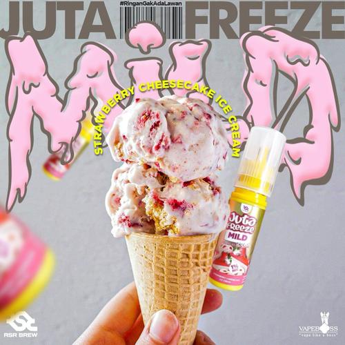 Jual JUTA MILD FREEZE SWEET STRAWBERRY CHEESECAKE ICE CREAM PACK 1% ...