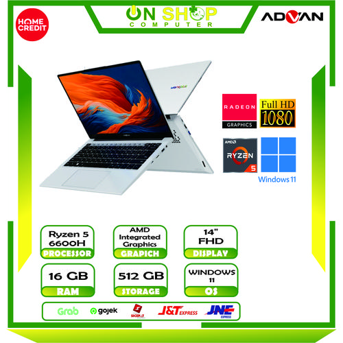 Jual Advan Work PLus AMD Ryzen 5 6600H RAM 16GB SSD 512G Windows 11 ...