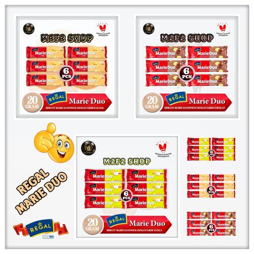 Jual Biskuit Regal Marie Duo Mini Sandwich Sachet - 20 gr (Harga 6 Pcs ...