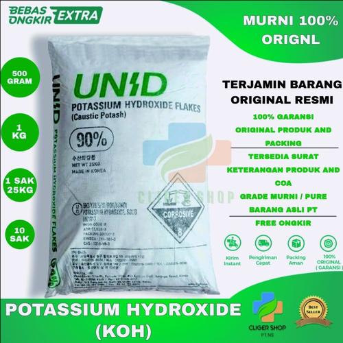 Jual KOH / Potassium Hydroxide 1 SAK 25KGPURE / Kalium Hidroksida - 500 ...