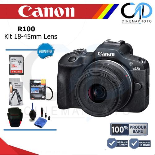 Jual Canon EOS R100 Kit 18-45mm Lens Mirrorless Camera - BODY ONLY ...
